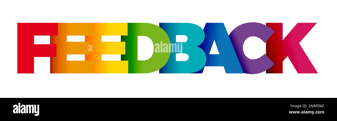 The word Feedback. Vector banner and logo with colorful text Stock ...