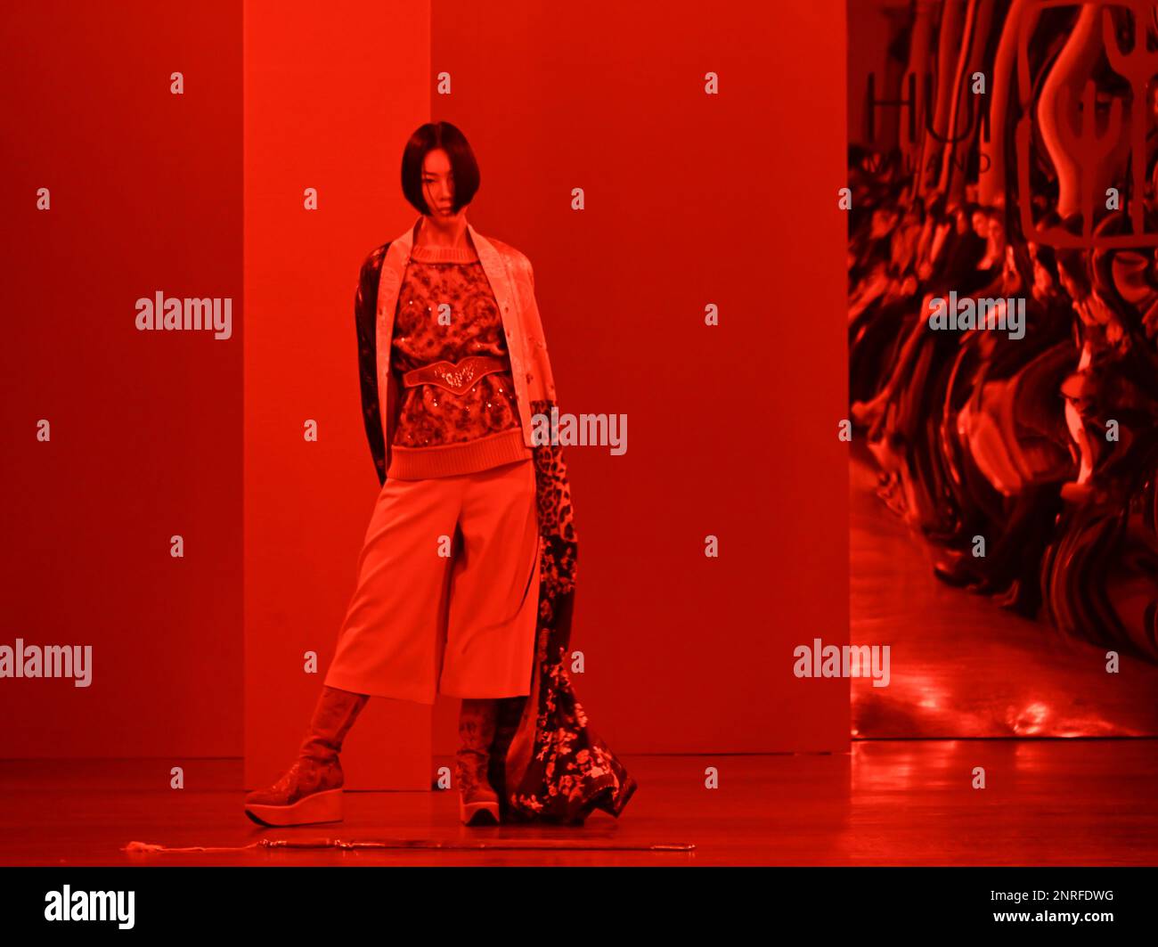 Milan, Italy. 26th Feb, 2023. Milano, Italy Milan Fashion Week FW 2023 ...