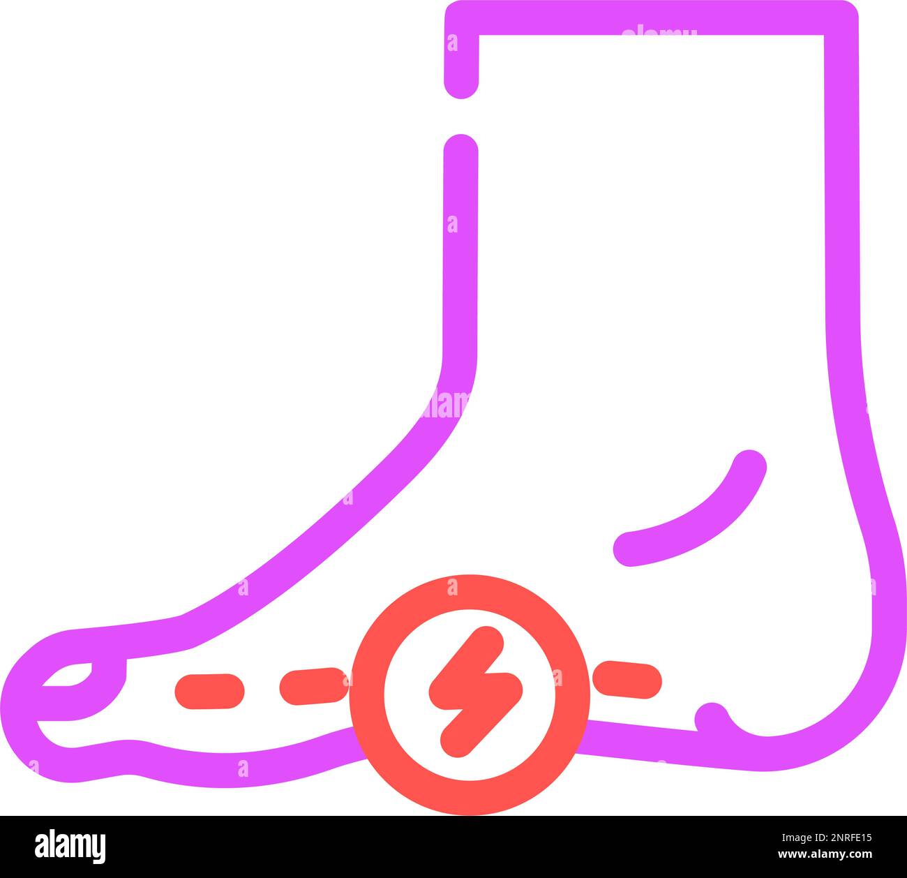 foot pain body ache color icon vector illustration Stock Vector Image ...