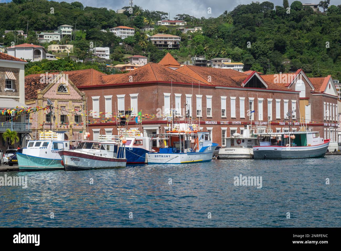 Caribbean, Grenada, St.George, Carenage waterfront Stock Photo - Alamy