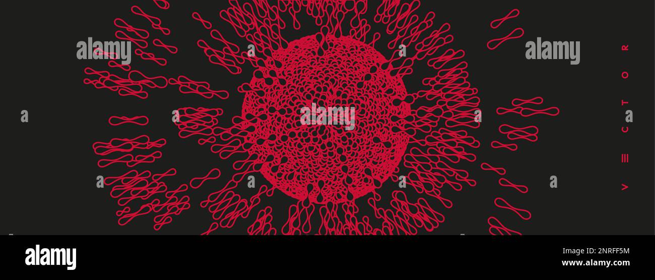 3d vector illustration for science, medicine or education. Array with ...