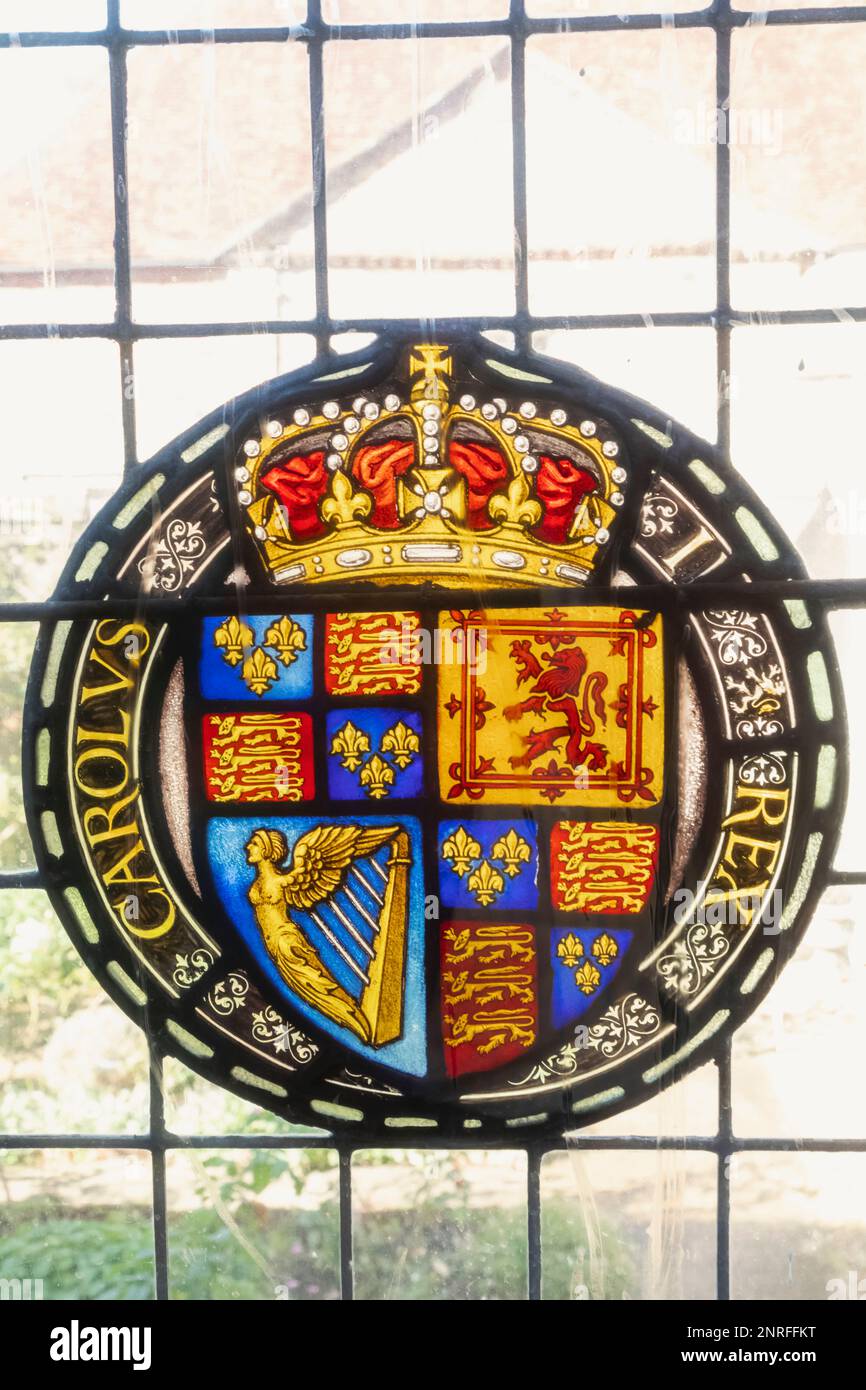 England, Kent, Edenbridge, Chiddingstone, Chiddingstone Castle, Stained ...