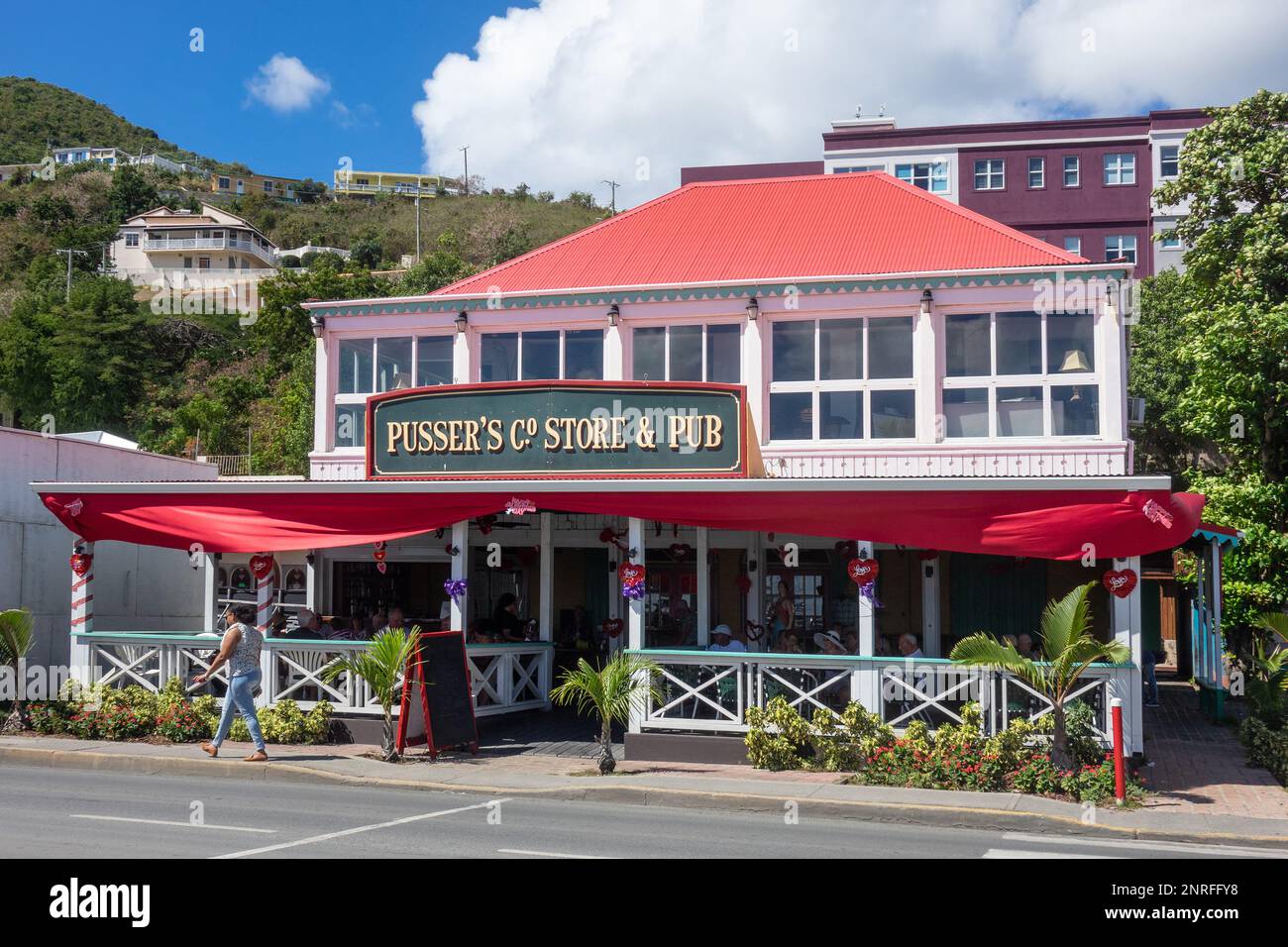Caribbean, British Virgin islands, Tortola, Roadtown, Pusser's Store ...