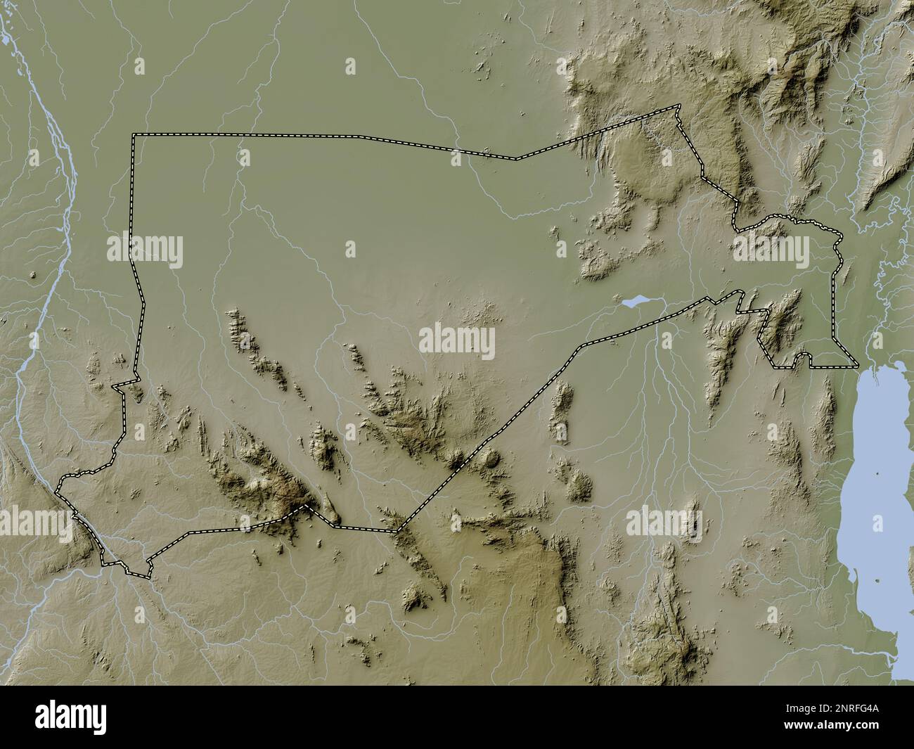 Eastern Equatoria, state of South Sudan. Elevation map colored in wiki ...