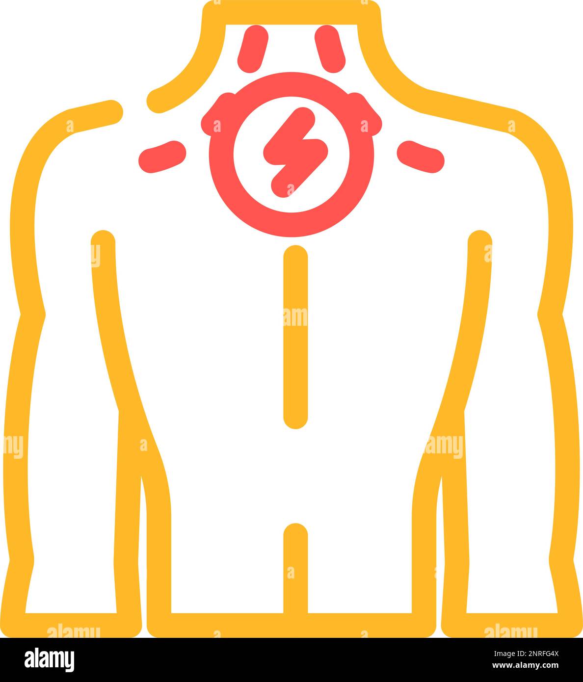 neck pain body ache color icon vector illustration Stock Vector Image ...