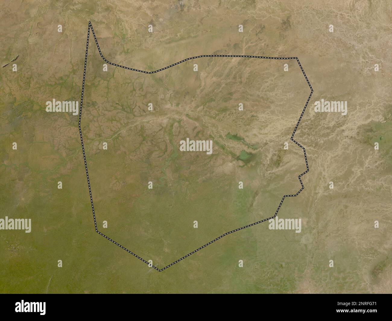 Northern Bahr-el-Ghazal, state of South Sudan. Low resolution satellite ...