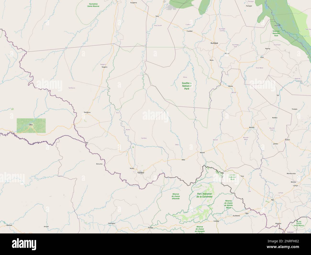 Western Equatoria, state of South Sudan. Open Street Map Stock Photo ...