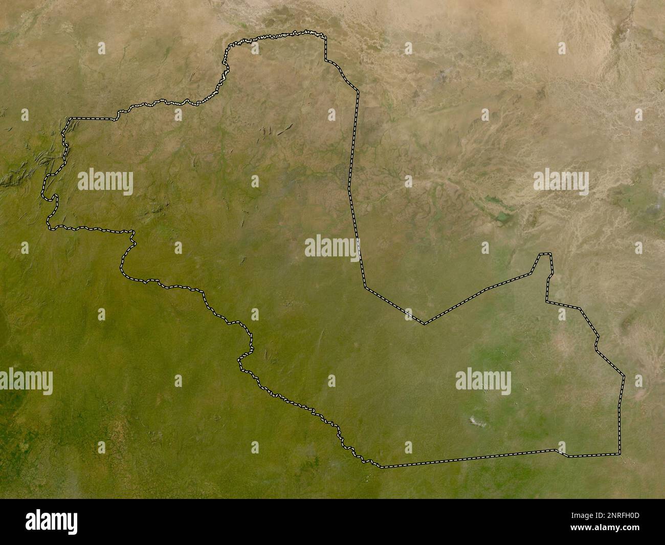 Western Bahr-el-Ghazal, state of South Sudan. Low resolution satellite ...