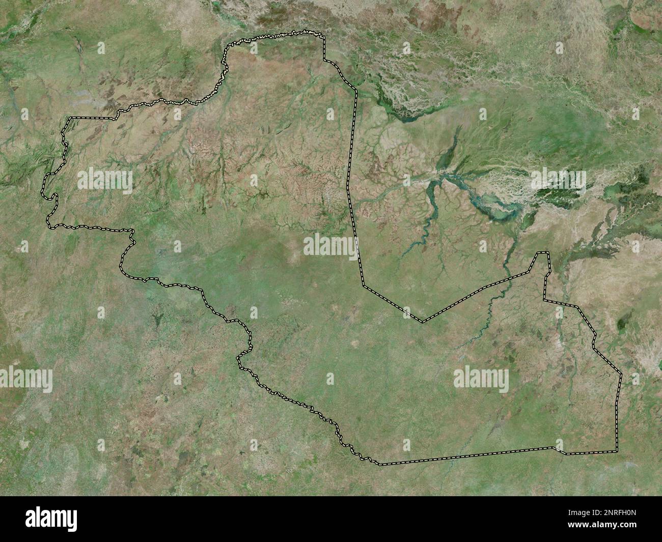 Western Bahr-el-Ghazal, state of South Sudan. High resolution satellite ...
