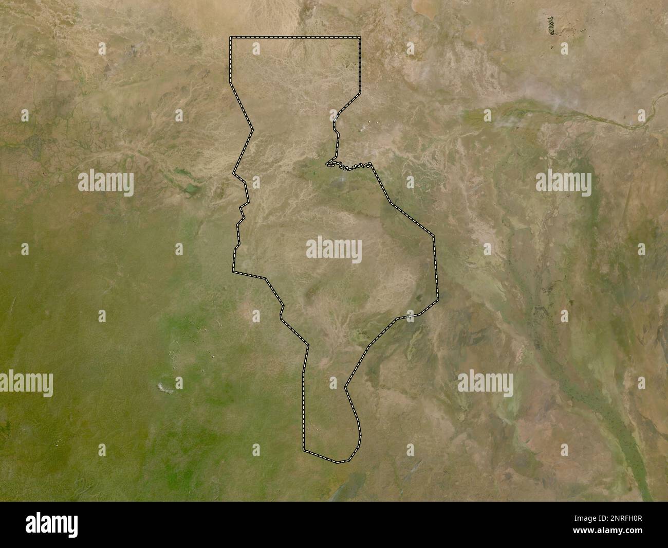Warrap, state of South Sudan. Low resolution satellite map Stock Photo ...
