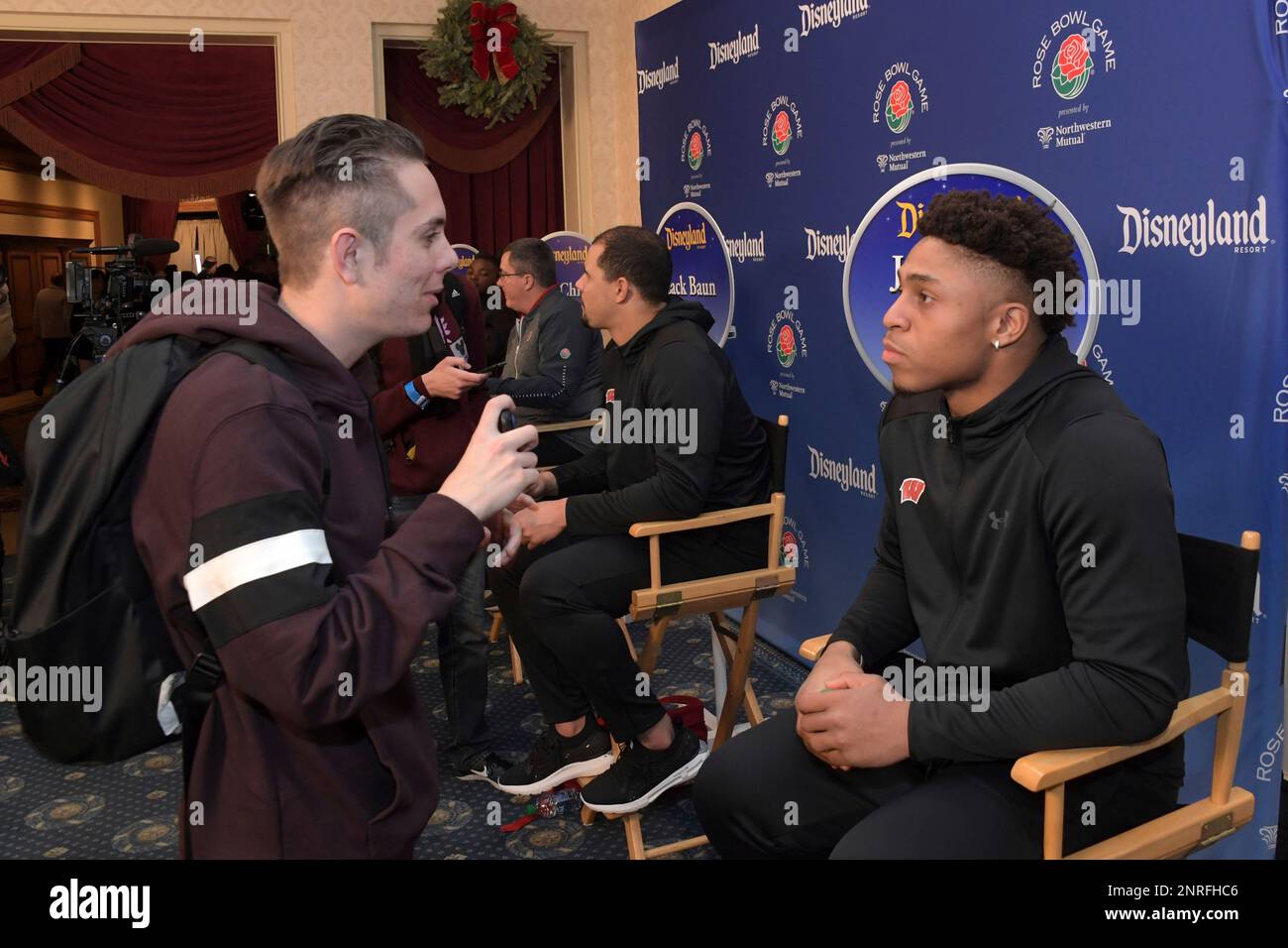 Fifteen50 Sports reporter Blake Atwell (left) interviews Wisconsin ...