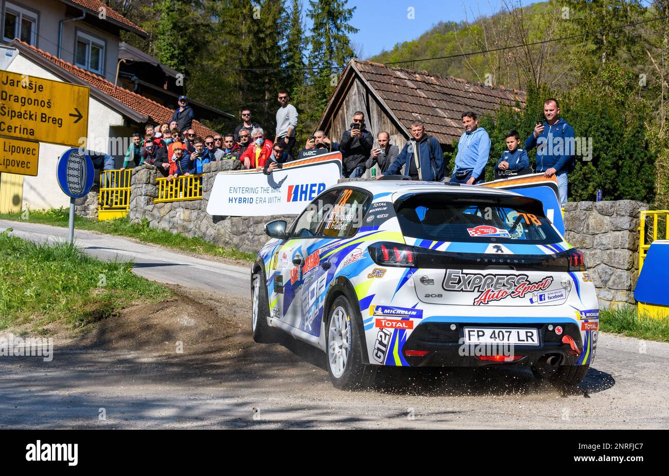 Peugeot 208 WRC Rally race car at Croatia Rally in April 2021 Stock ...