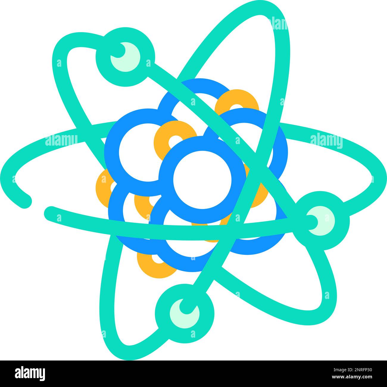 Atom Molecular Structure Color Icon Vector Illustration Stock Vector Image And Art Alamy