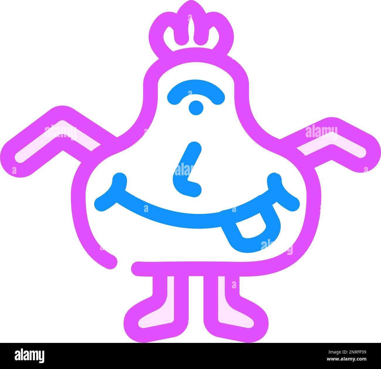 smile monster alien color icon vector illustration Stock Vector Image ...