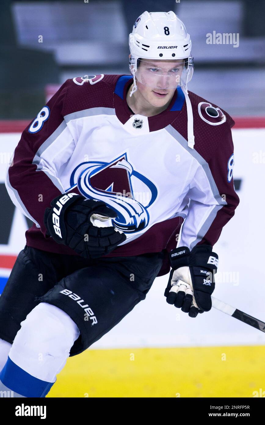 NHL profile photo on Colorado Avalanche player Cale Makar during a game ...