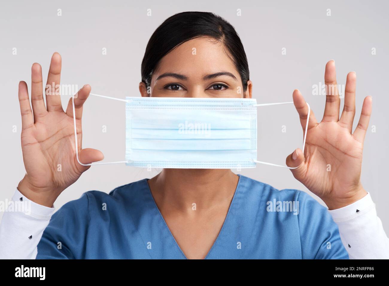 Greatest doctors give the least medicine. Portrait of a young doctor ...