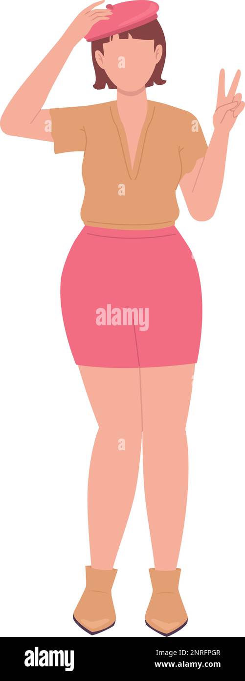 Curvy Lady Illustration Stock Vector Images Alamy