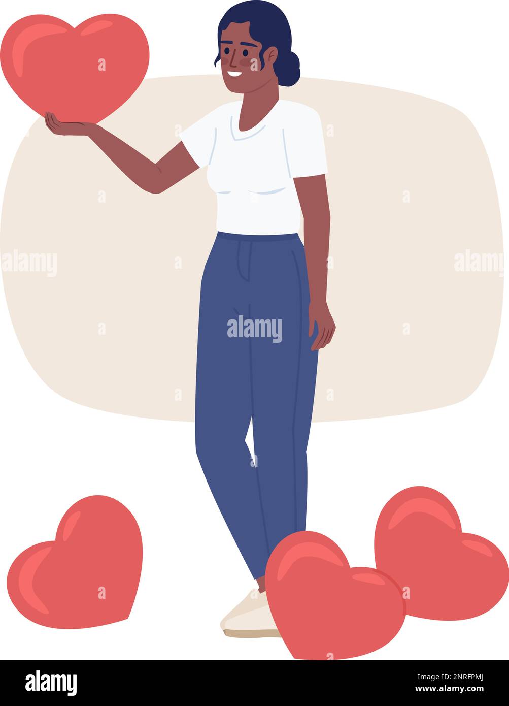 Making clients fall in love with brand flat concept vector spot ...