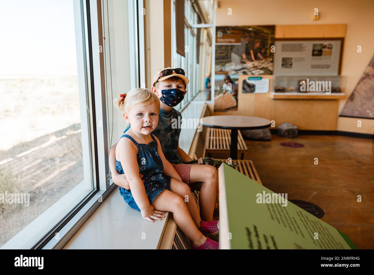 Children in visitor center at Dinosaur National Monument Stock Photo ...
