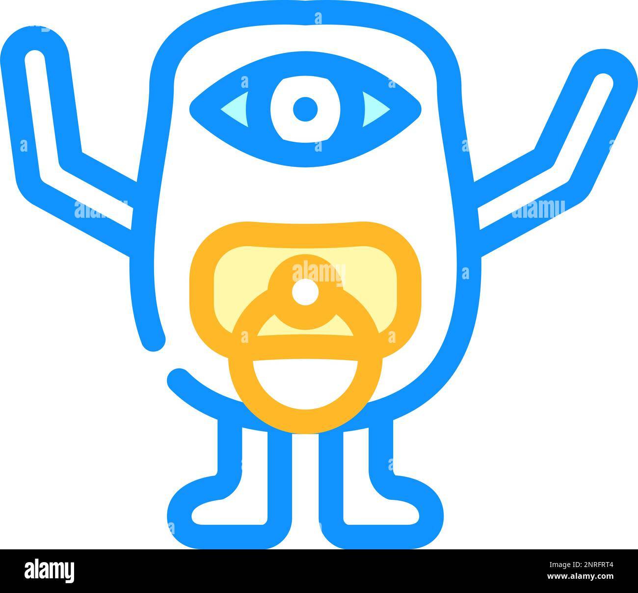 baby monster alien color icon vector illustration Stock Vector Image ...