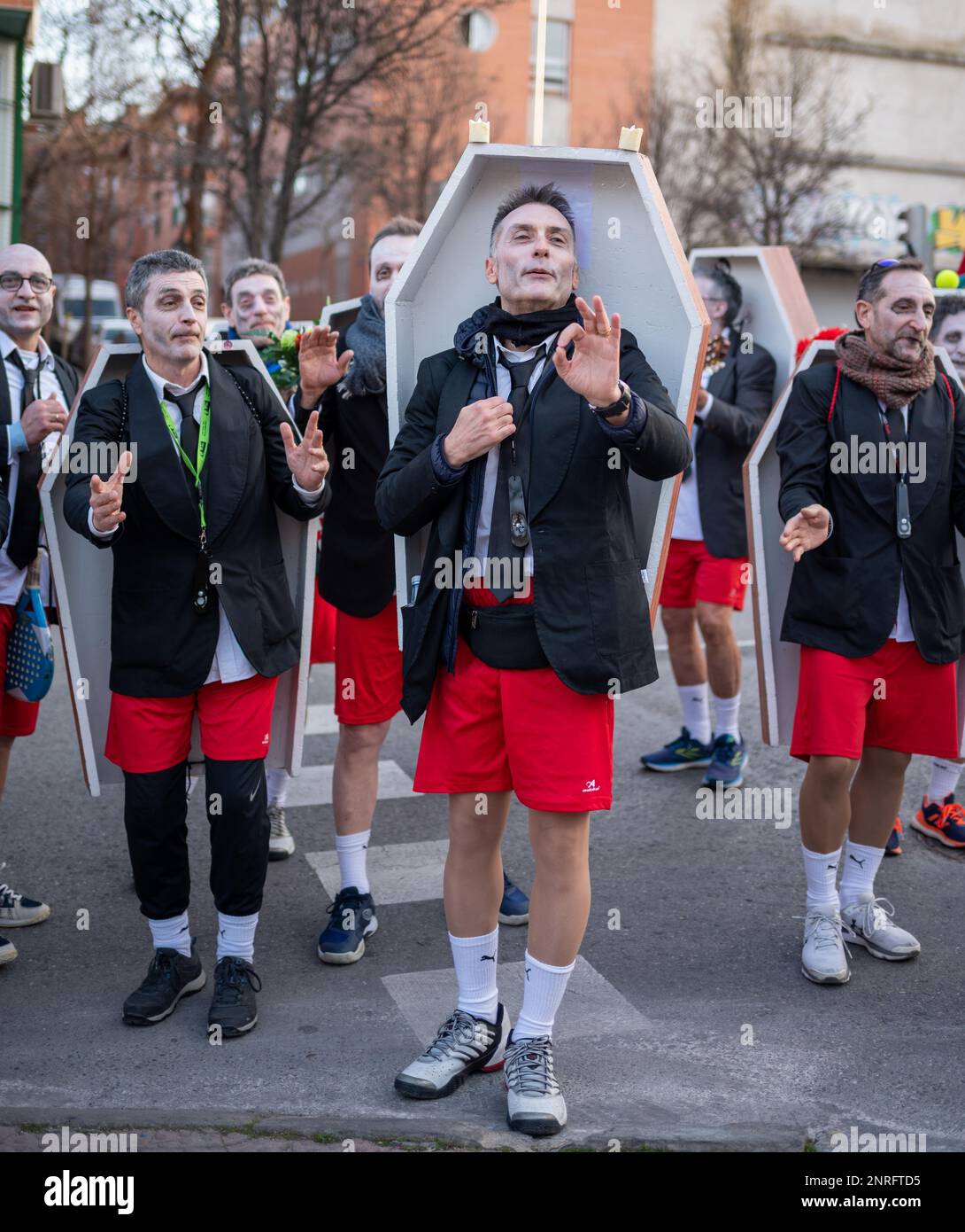 Madrid Spain; February 18, 2023: Long Live Carnival Stock Photo - Alamy