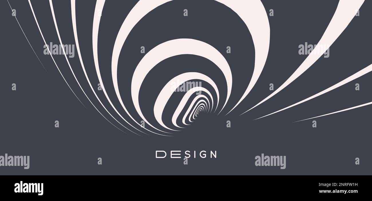 Abstract digital signal form. Sound wave and line in a circle. Striped ...