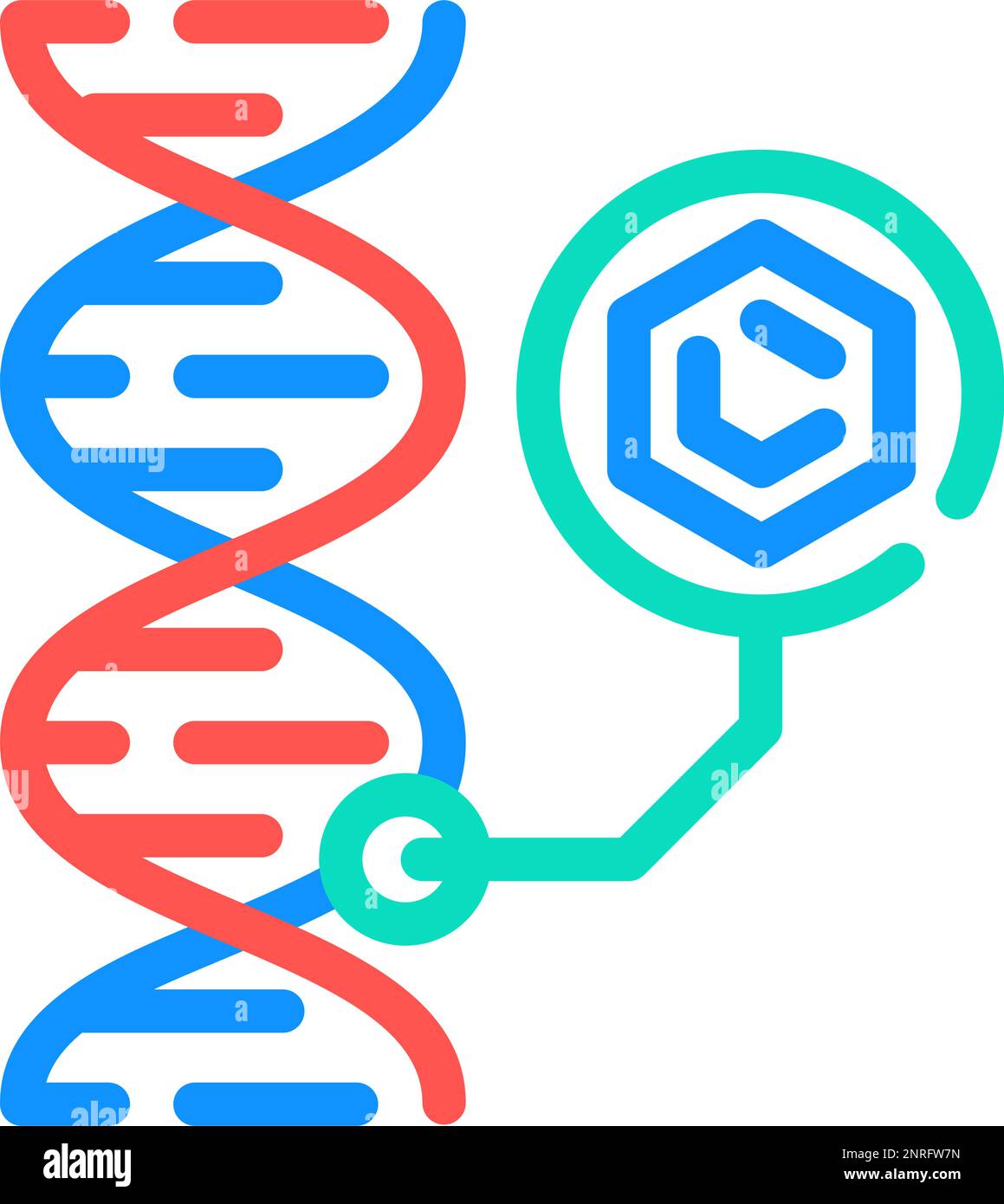 dna molecular structure color icon vector illustration Stock Vector ...