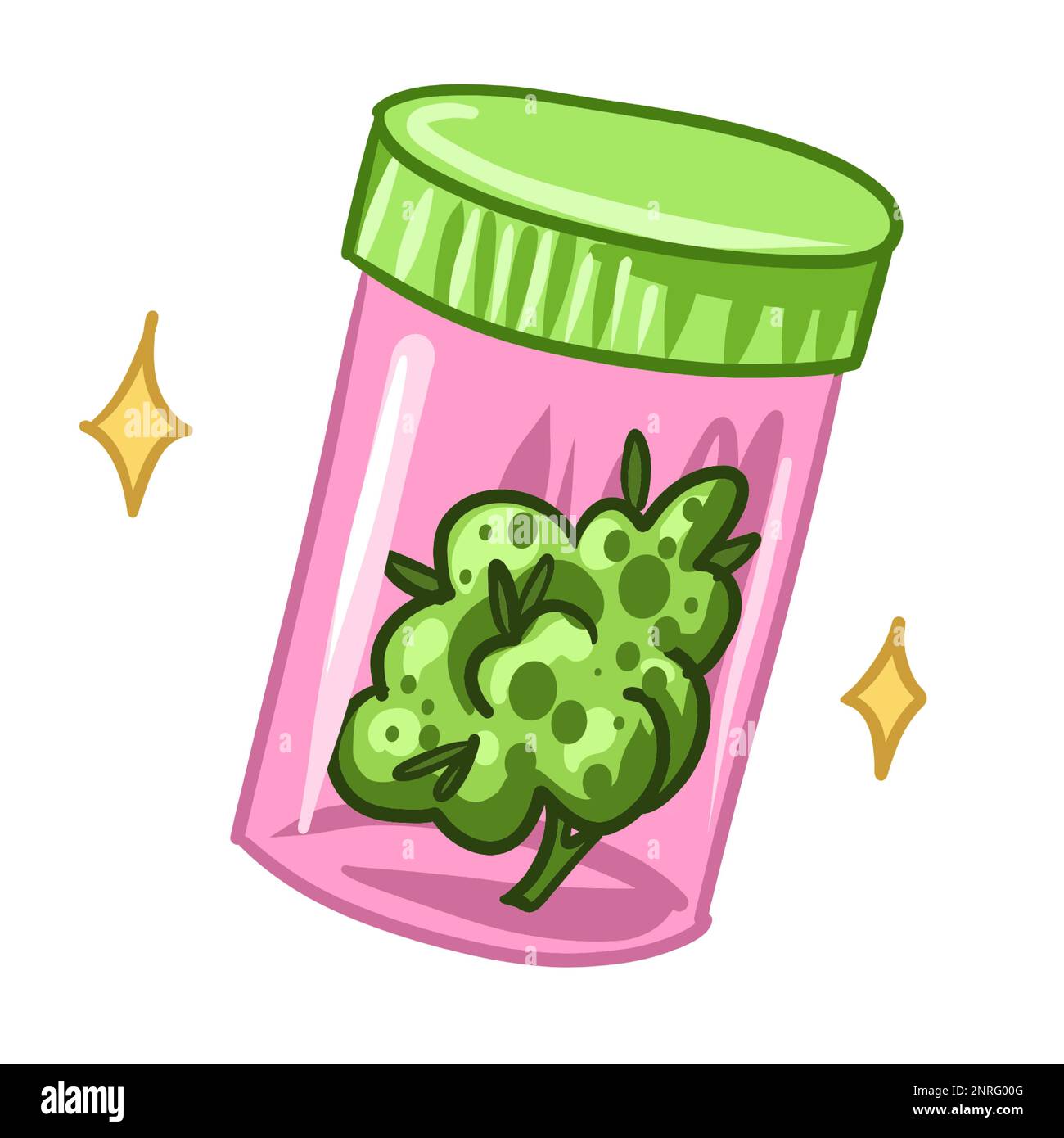 Cannabis cones. Marijuana Branch, Vector Illustration of Medical Weed ...