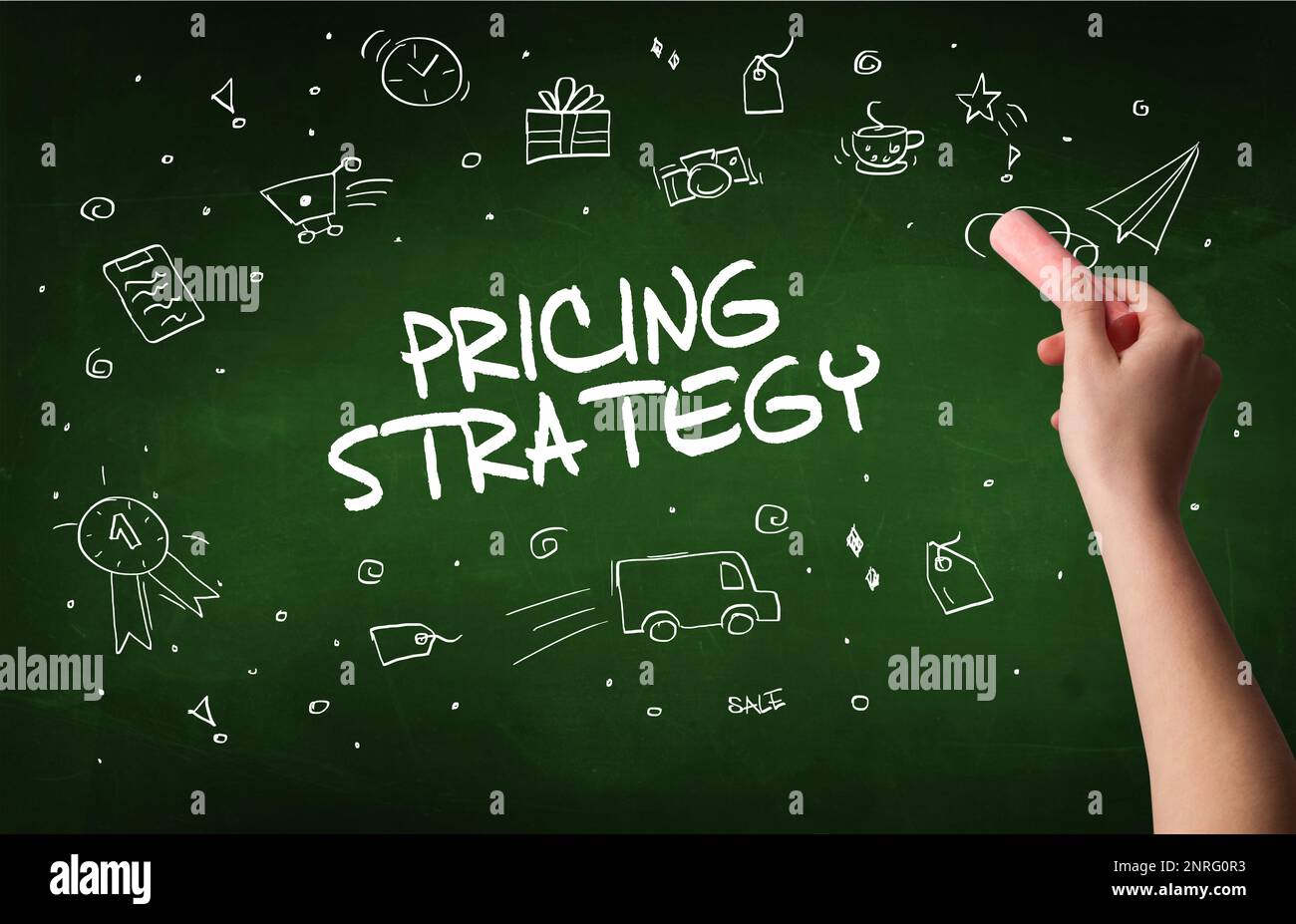 Hand drawing online shopping concept Stock Photo - Alamy