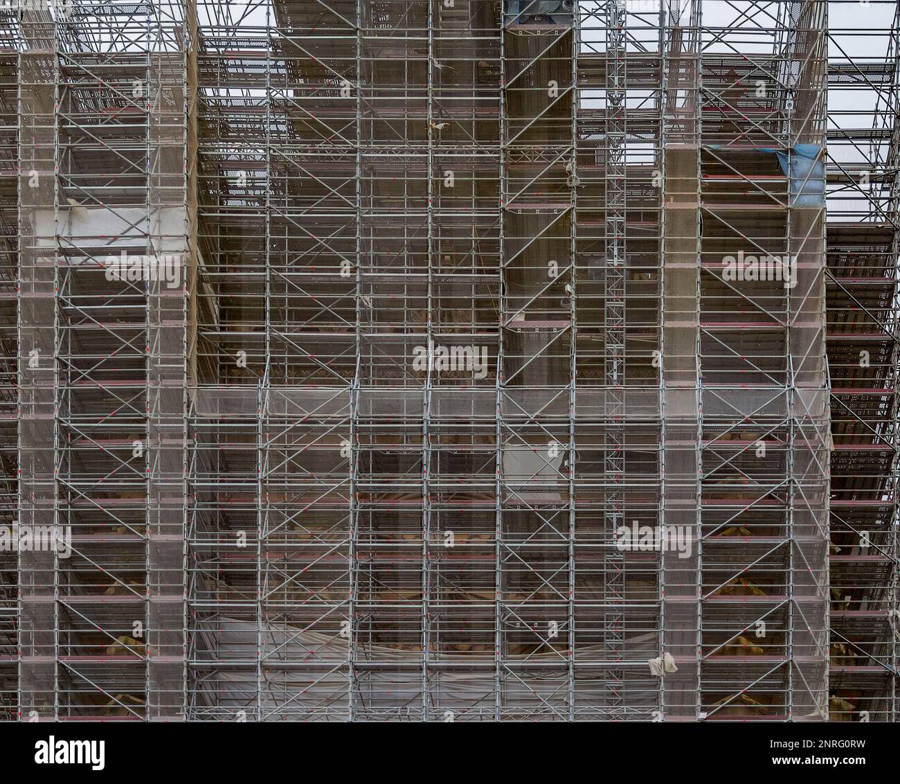 Detail shot of a huge scaffolding seen in France Stock Photo - Alamy
