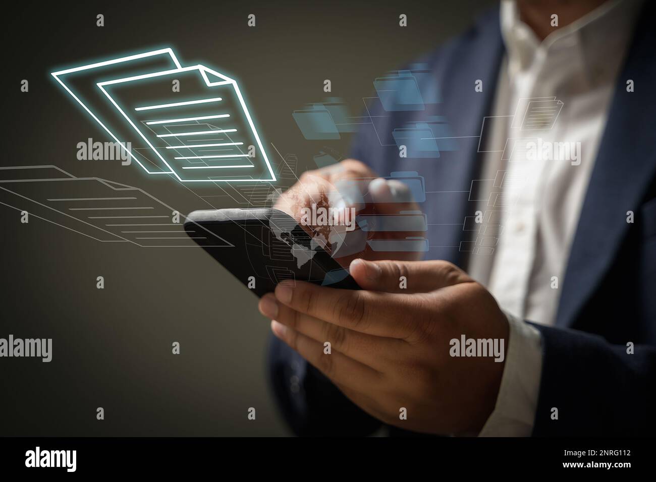 IT working on computer Business processes Document Management System ...