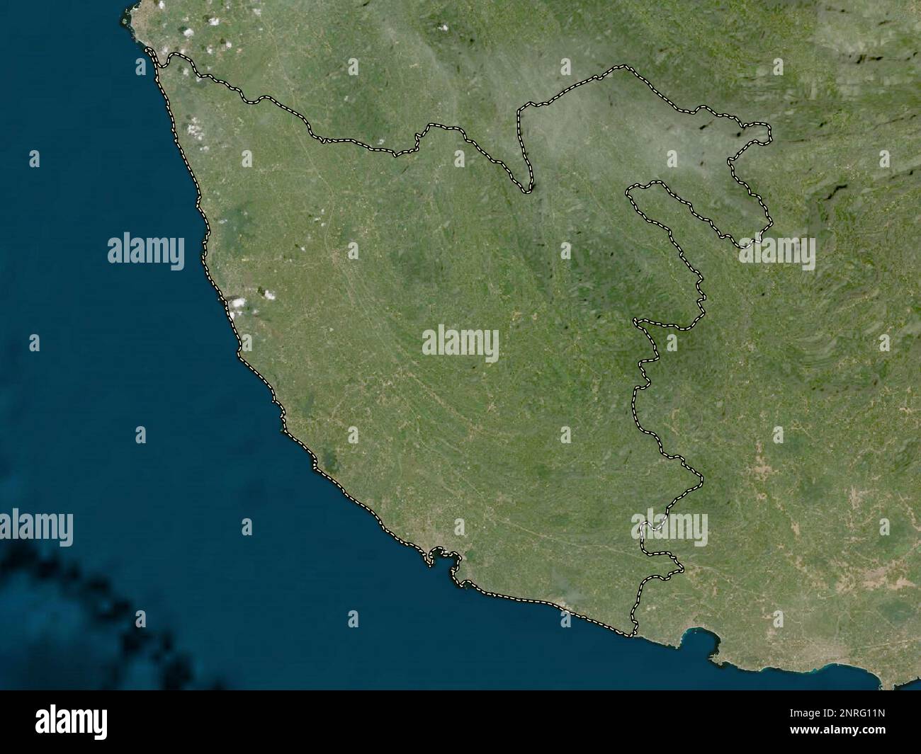 Galle, district of Sri Lanka. Low resolution satellite map Stock Photo ...