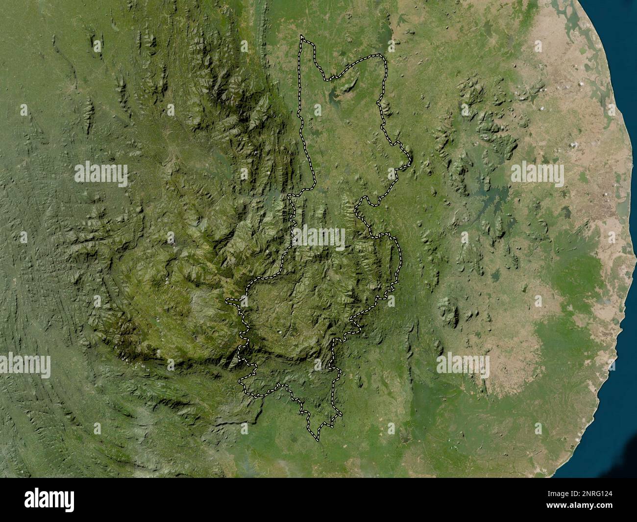 Badulla, district of Sri Lanka. Low resolution satellite map Stock ...