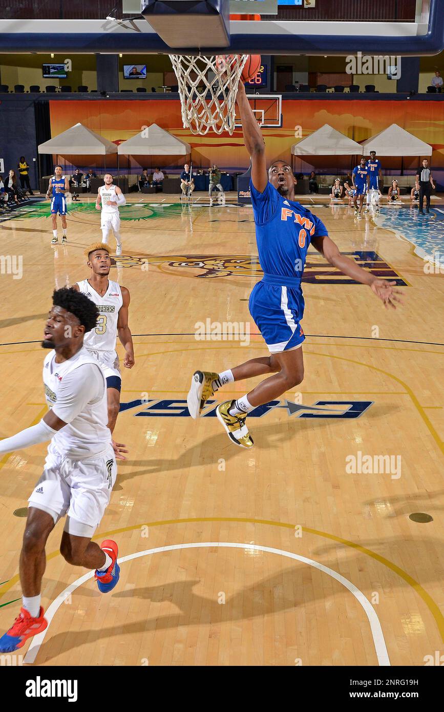 MIAMI, FL - DECEMBER 19: Florida Memorial guard Kaleb Darrett (0) puts ...