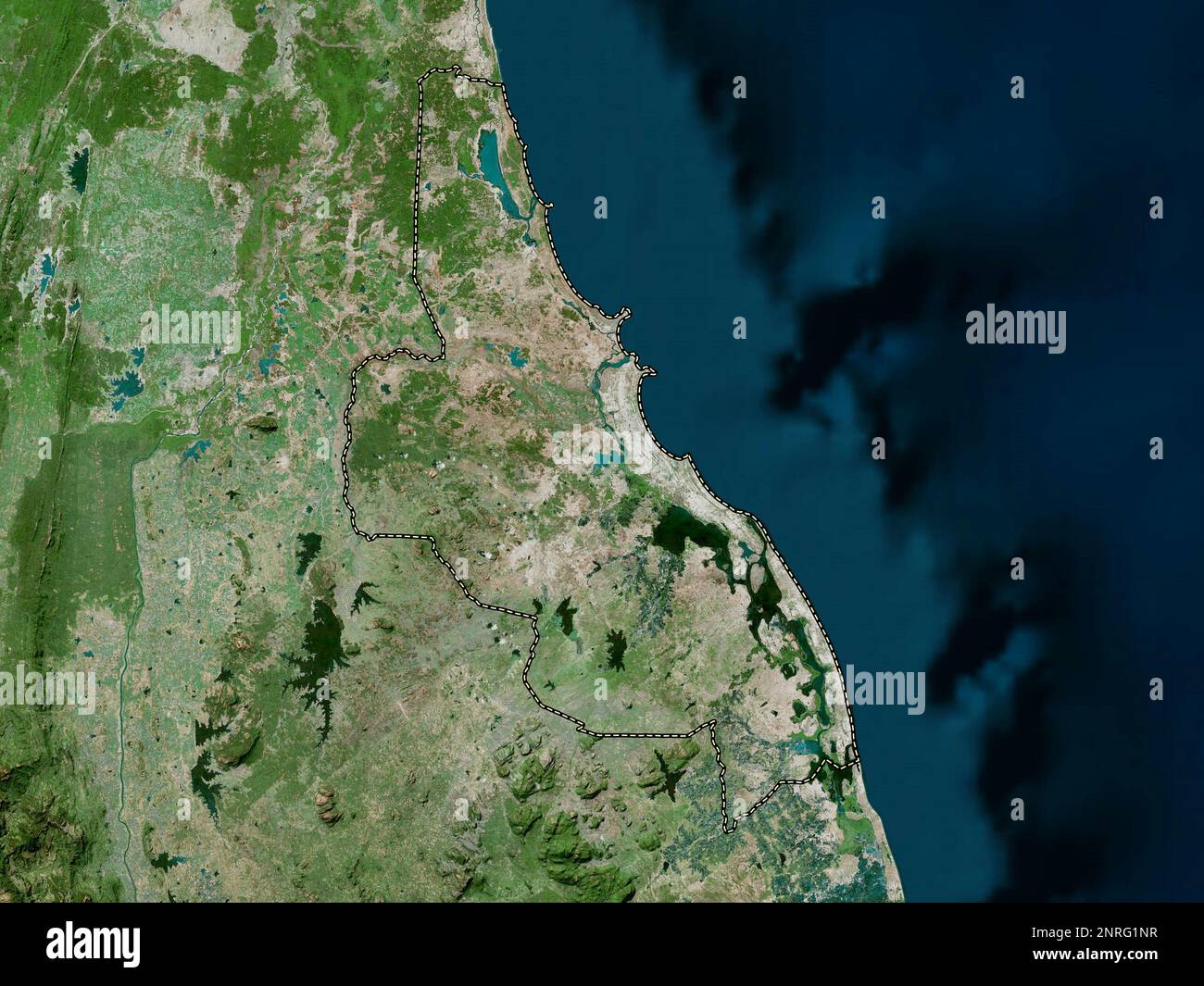 Batticaloa, district of Sri Lanka. High resolution satellite map Stock Photo - Alamy