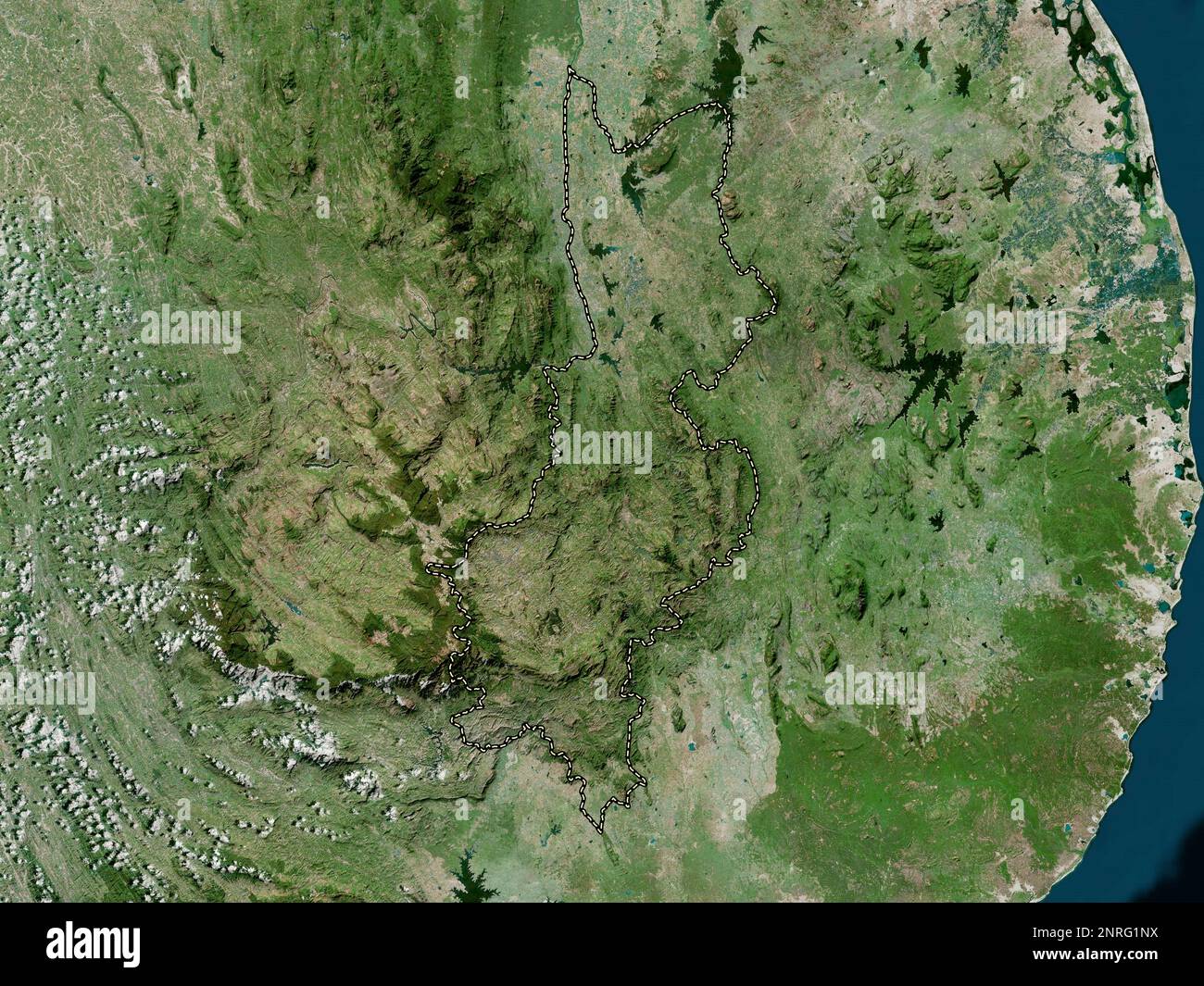 Badulla, district of Sri Lanka. High resolution satellite map Stock ...