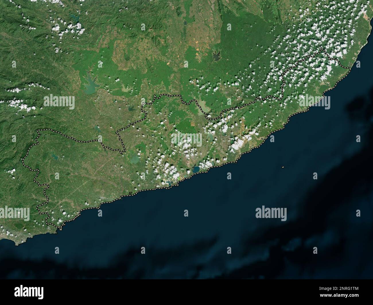 Hambantota, district of Sri Lanka. Low resolution satellite map Stock ...