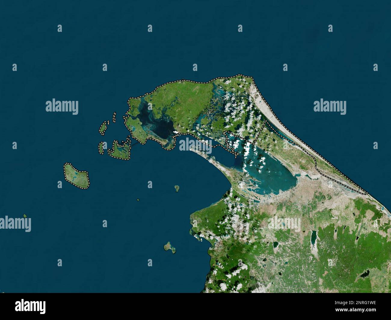 Jaffna, district of Sri Lanka. High resolution satellite map Stock ...