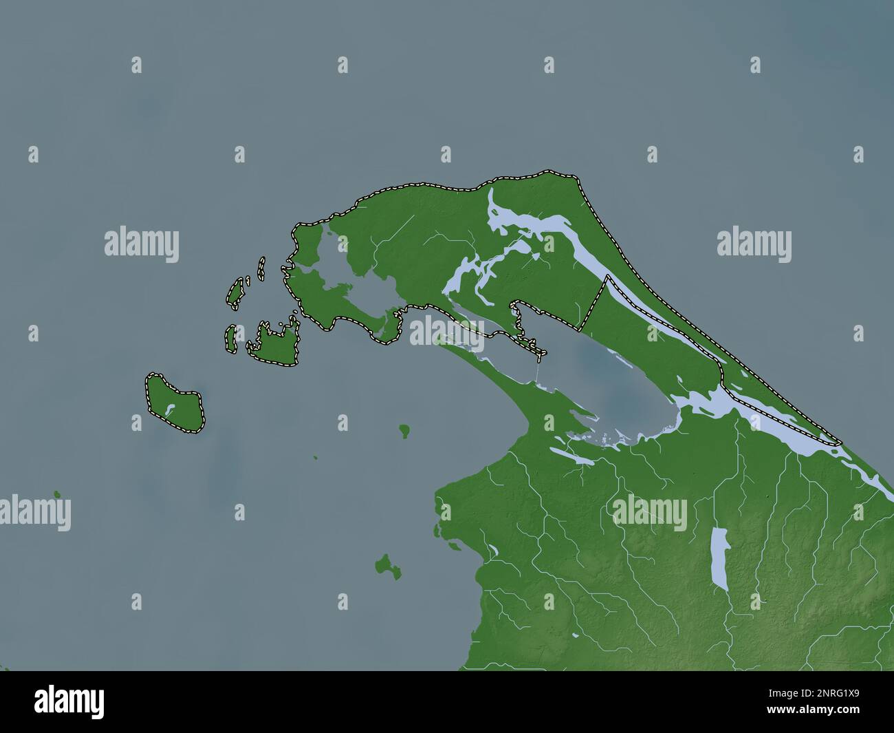 Jaffna, district of Sri Lanka. Elevation map colored in wiki style with ...