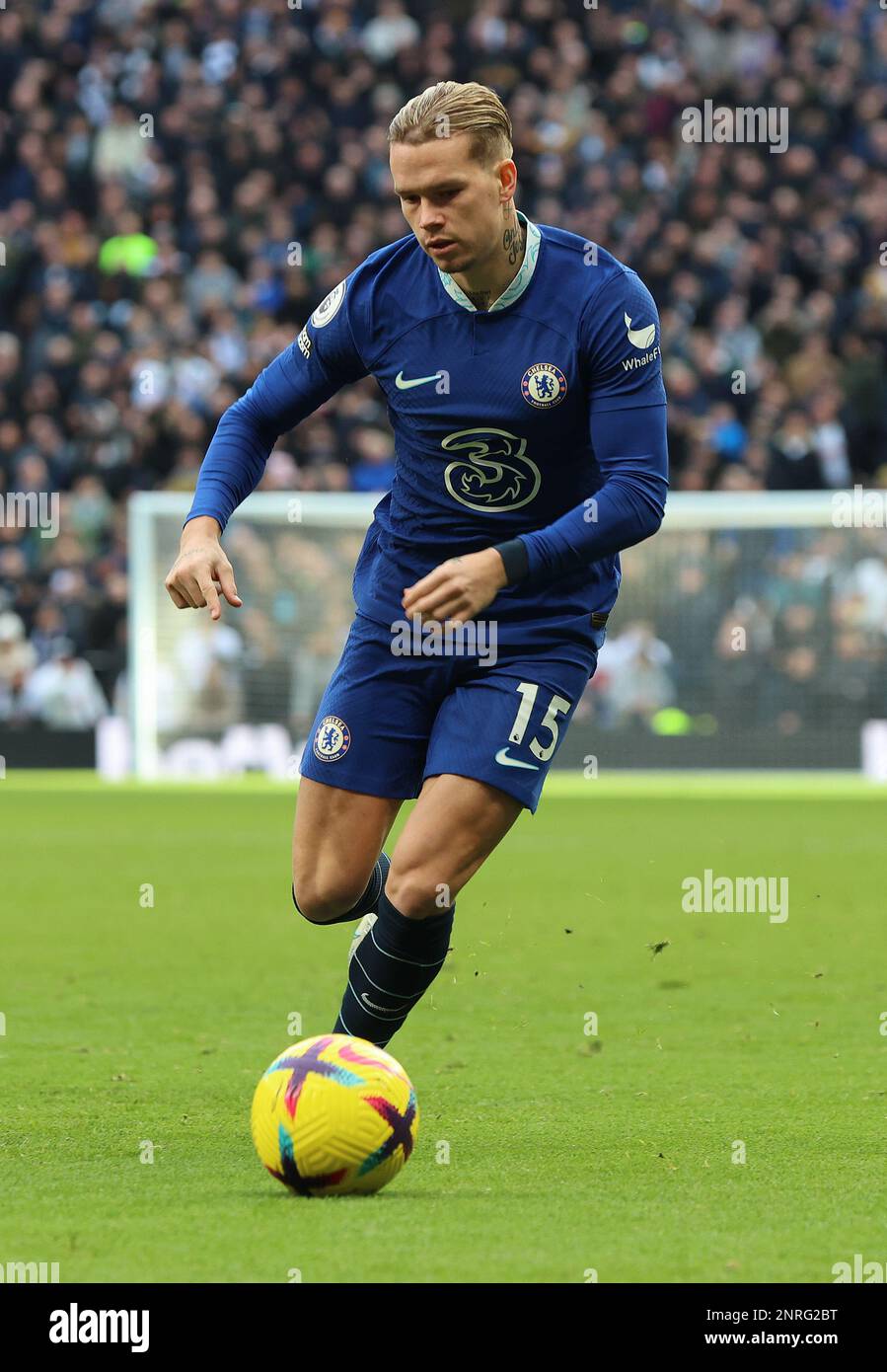 Chelsea's Mykhailo Mudryk in action during the English Premier League ...