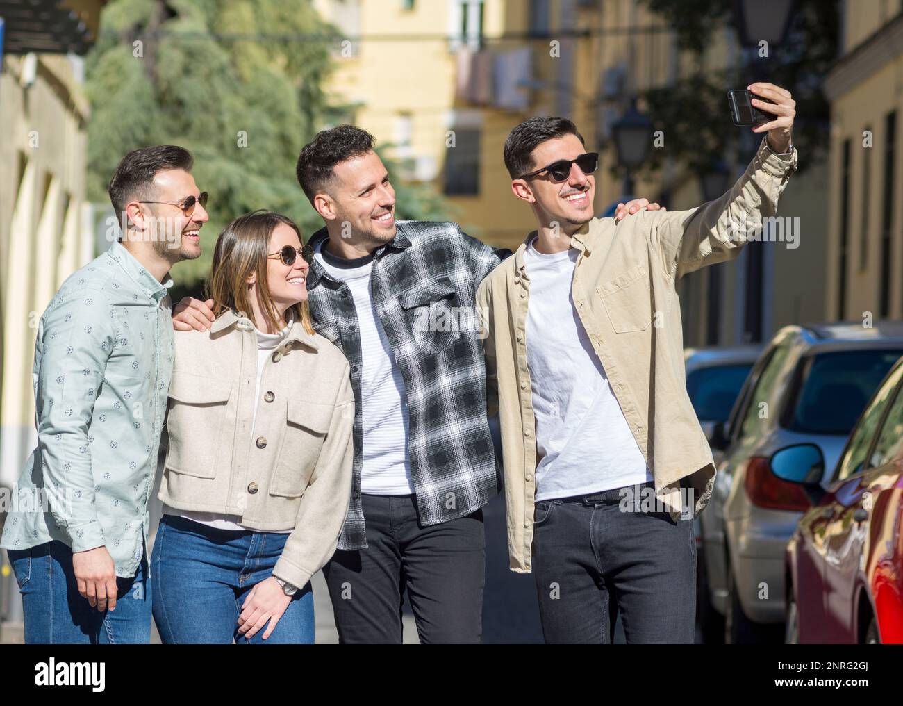 A group of cheerful friends Stock Photo - Alamy