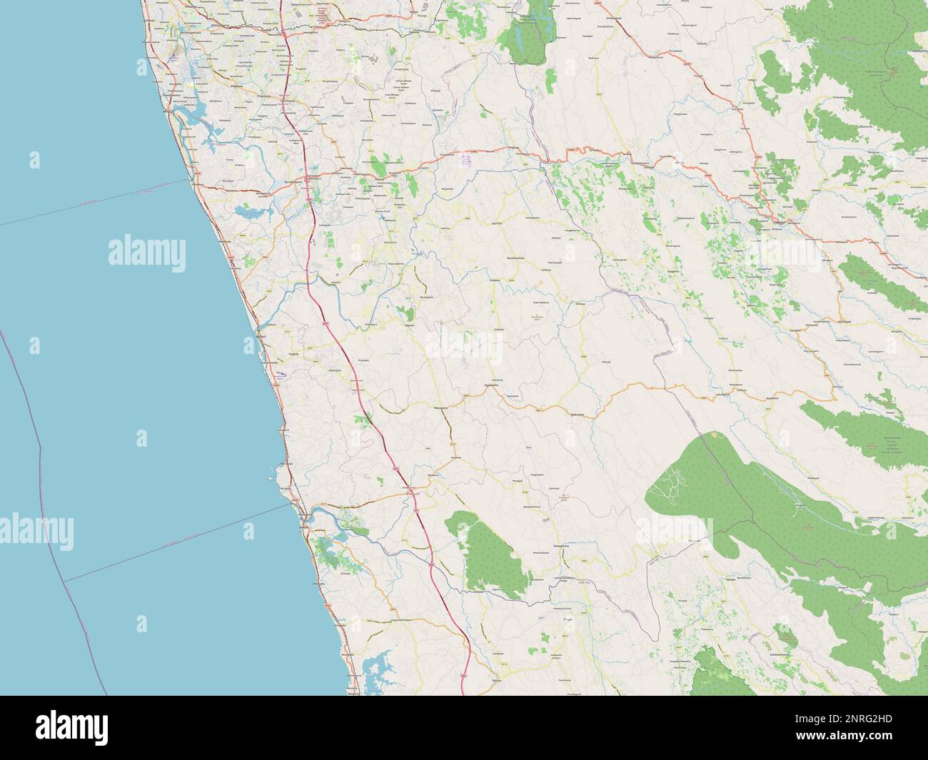 Kalutara, district of Sri Lanka. Open Street Map Stock Photo - Alamy