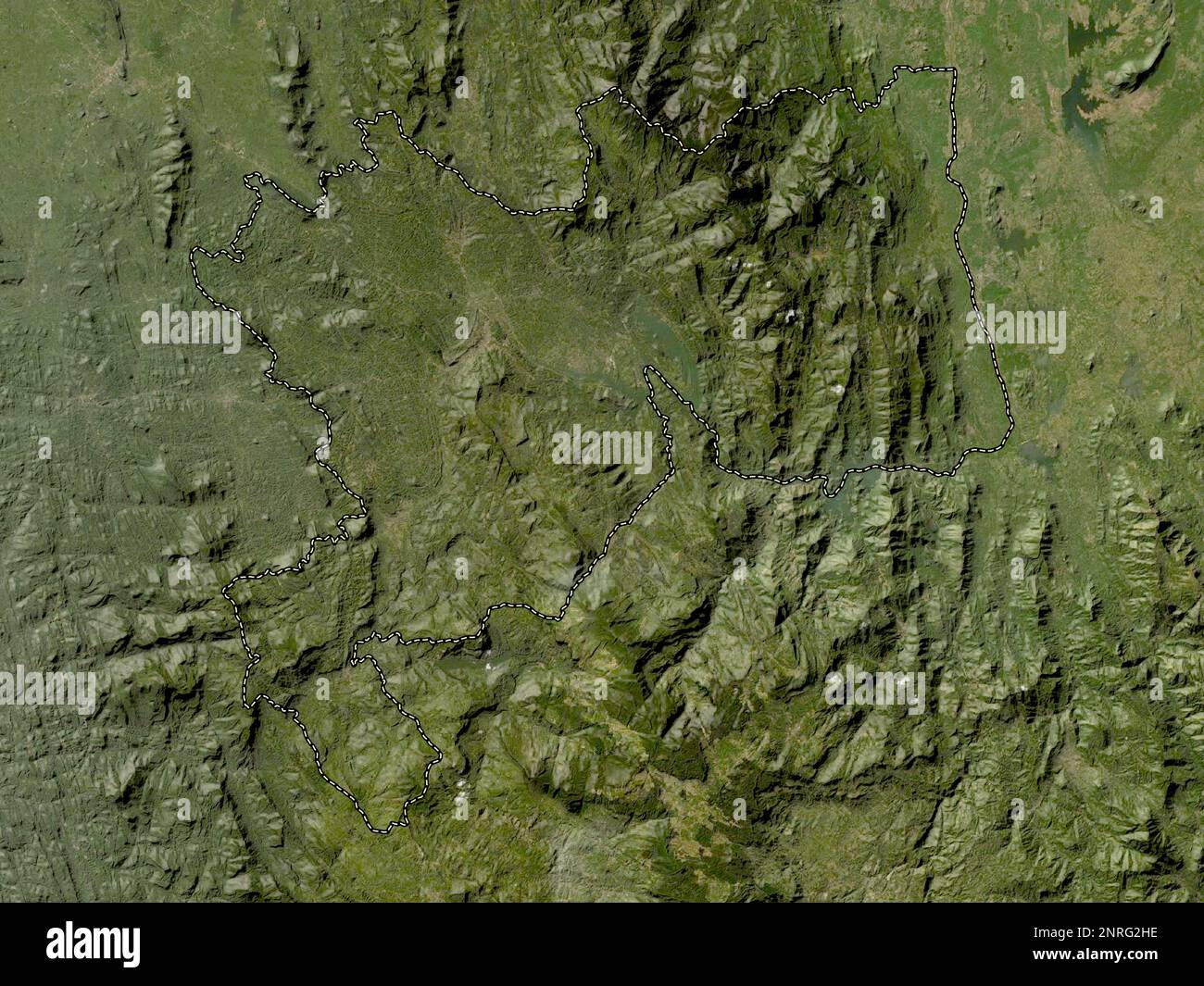 Kandy, district of Sri Lanka. Low resolution satellite map Stock Photo ...
