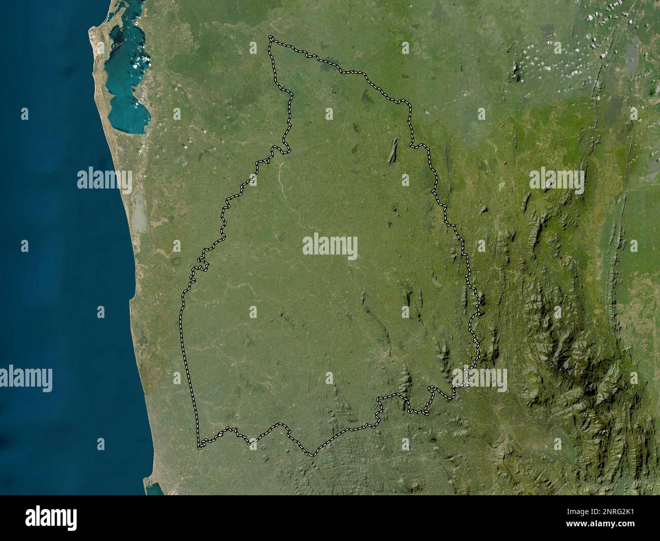 Kurunegala, district of Sri Lanka. Low resolution satellite map Stock ...