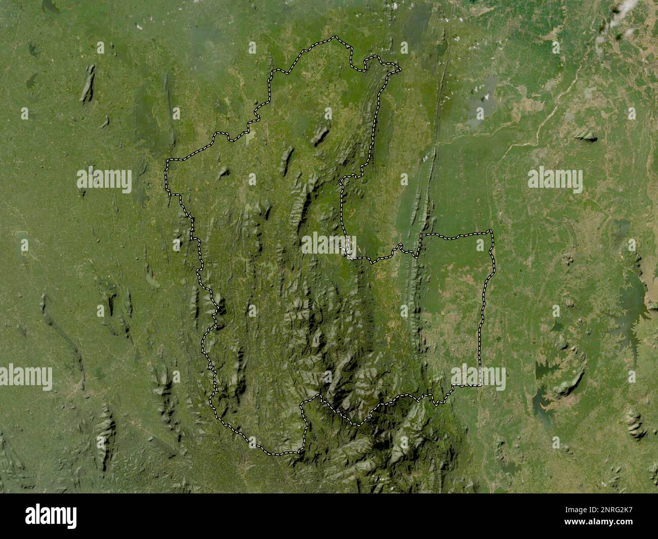 Matale, district of Sri Lanka. Low resolution satellite map Stock Photo ...