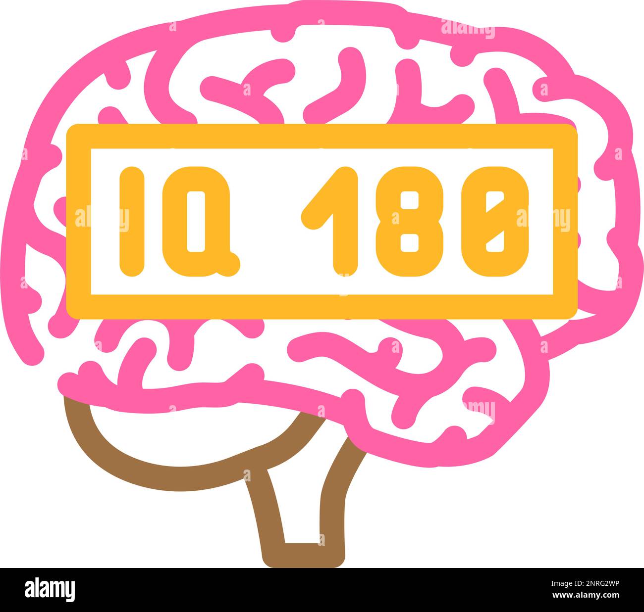 genius brain color icon vector illustration Stock Vector Image & Art ...