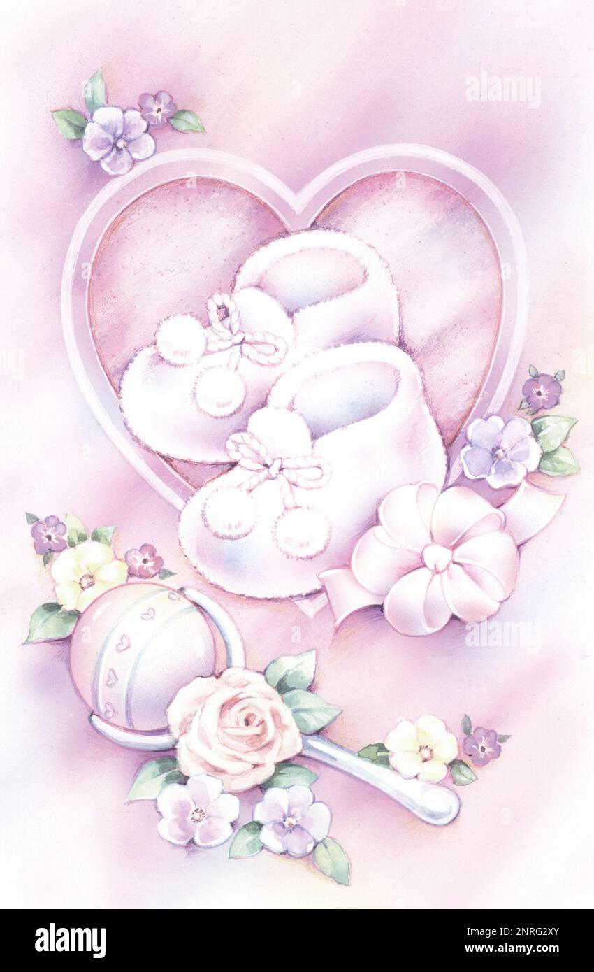 Stylised pink heart hi-res stock photography and images - Alamy