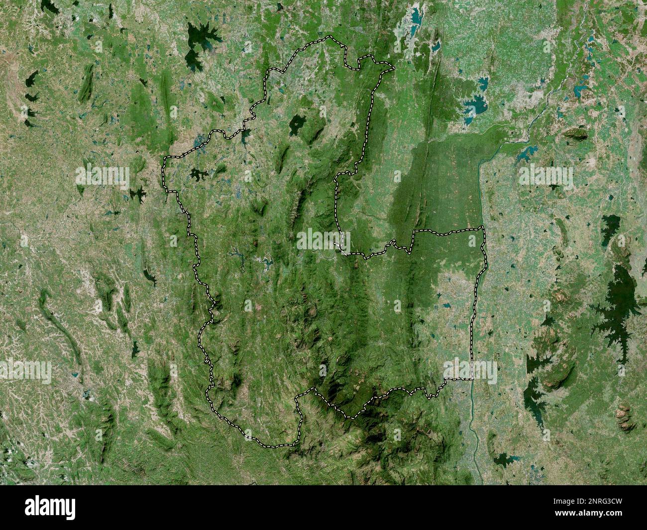 Matale, district of Sri Lanka. High resolution satellite map Stock ...