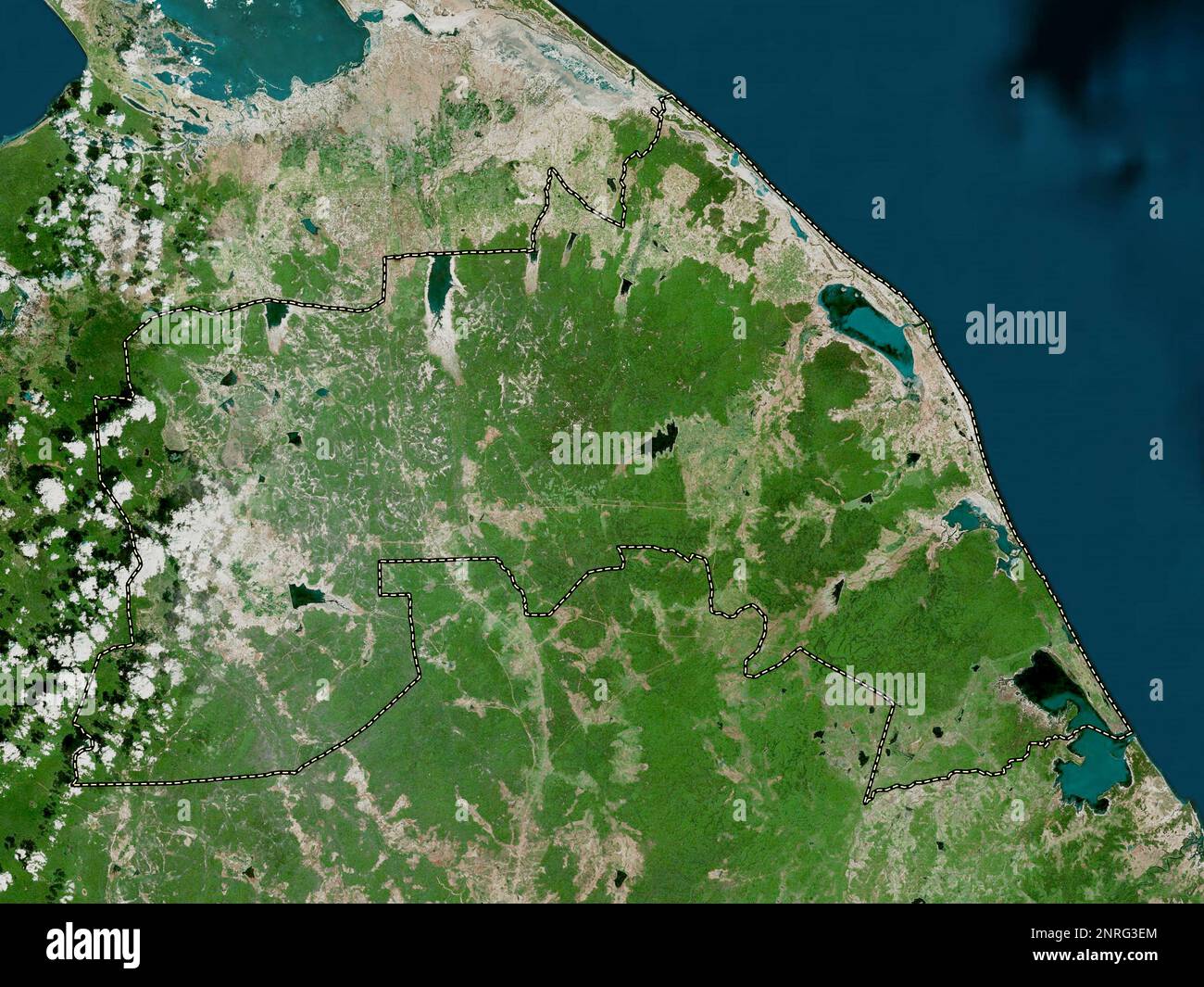 Mullaitivu, district of Sri Lanka. High resolution satellite map Stock ...