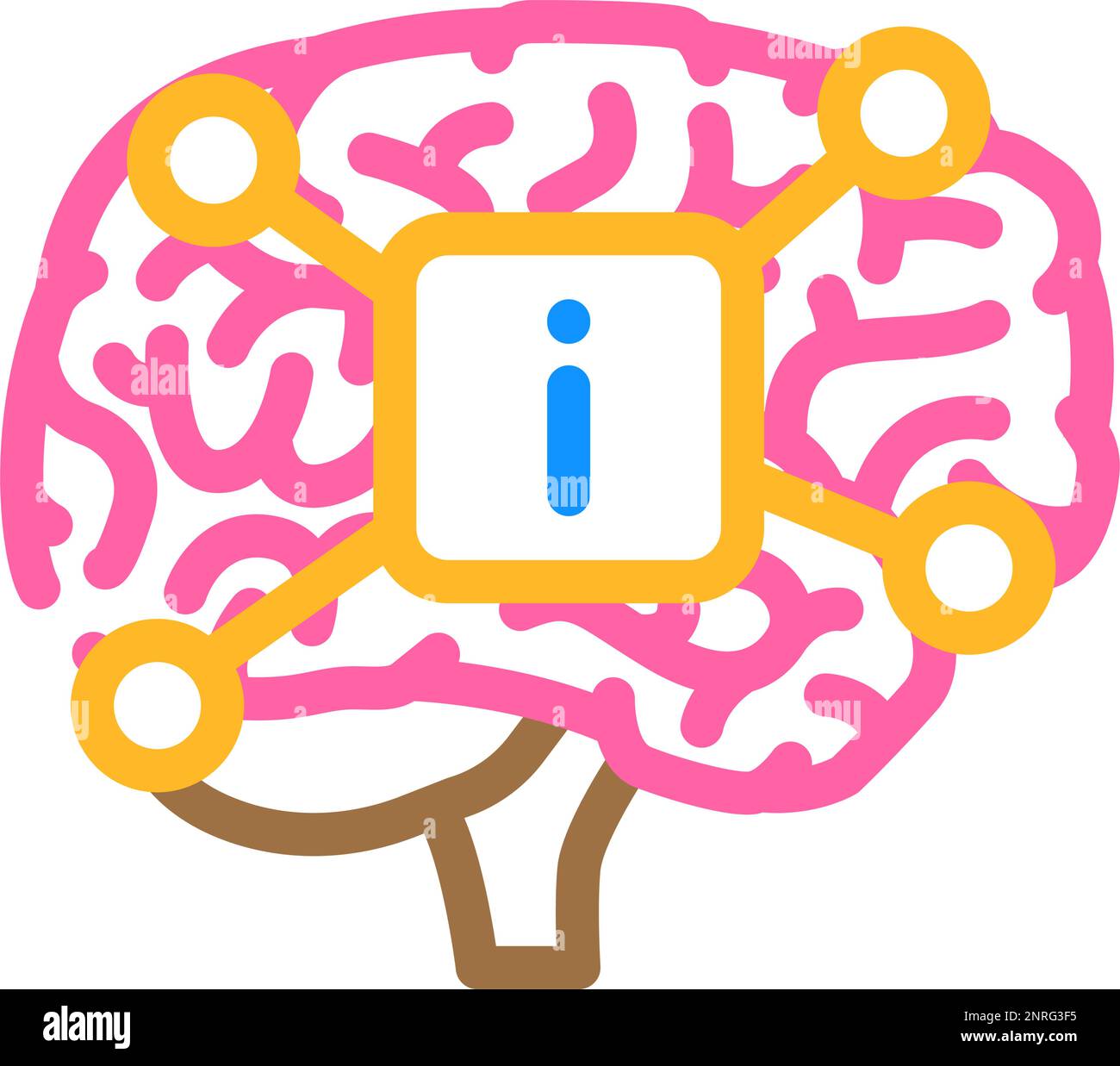information brain color icon vector illustration Stock Vector Image ...